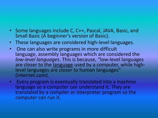 Dion computerprogramming | PPTX