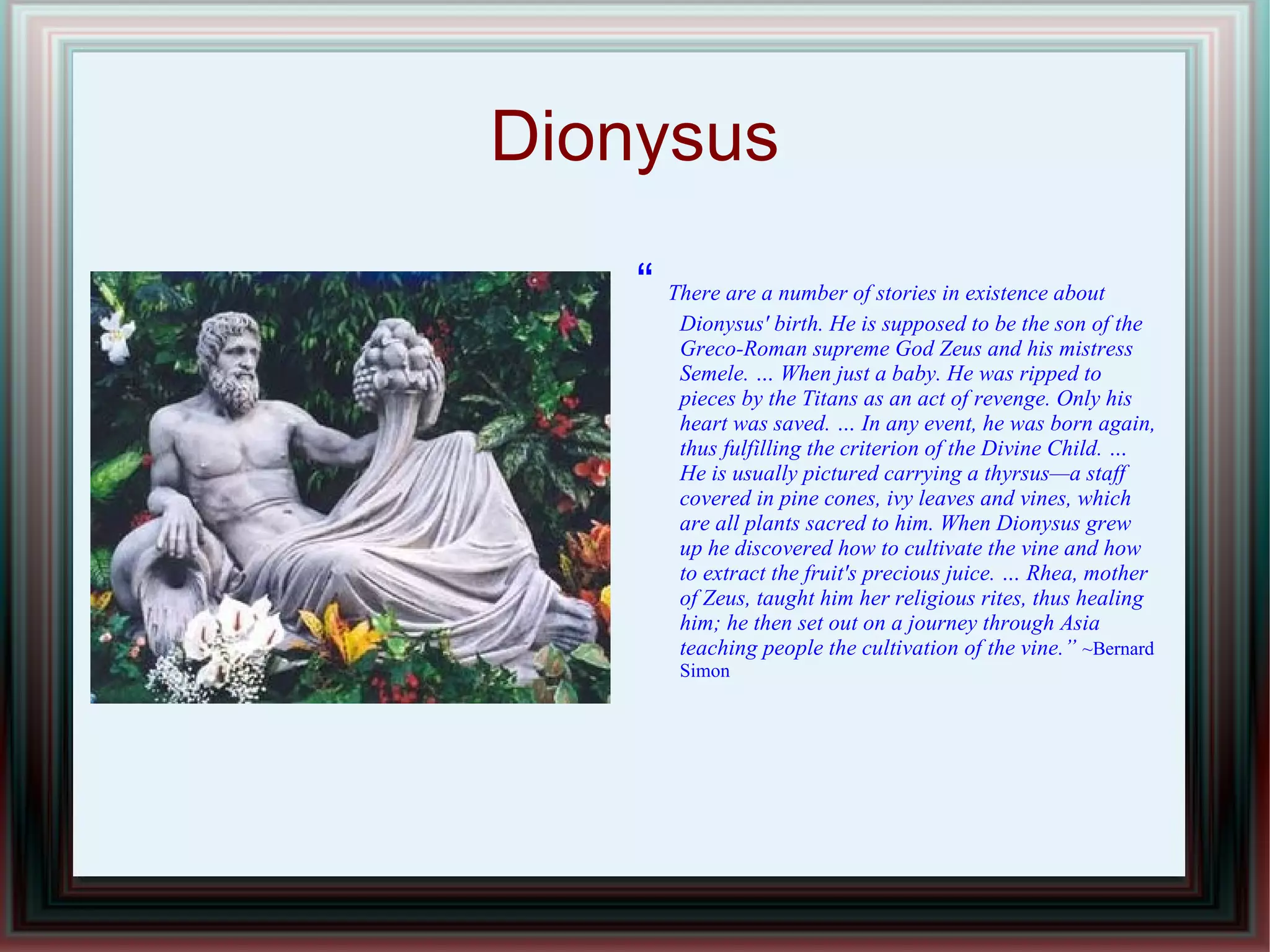 Dionysus presentation | PPT