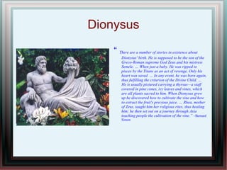 Dionysus presentation | PPT