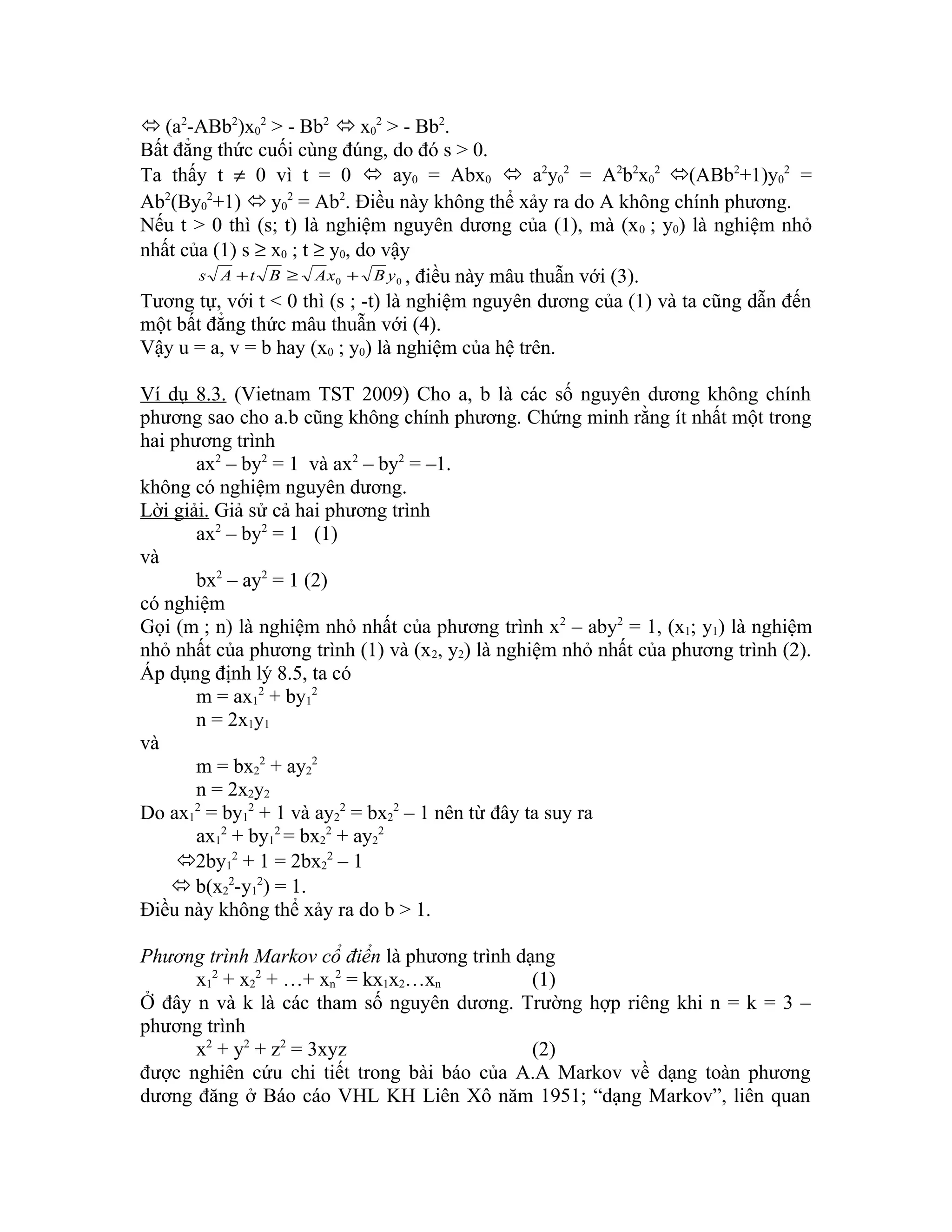 Diophantine equations Phương trình diophant | DOC