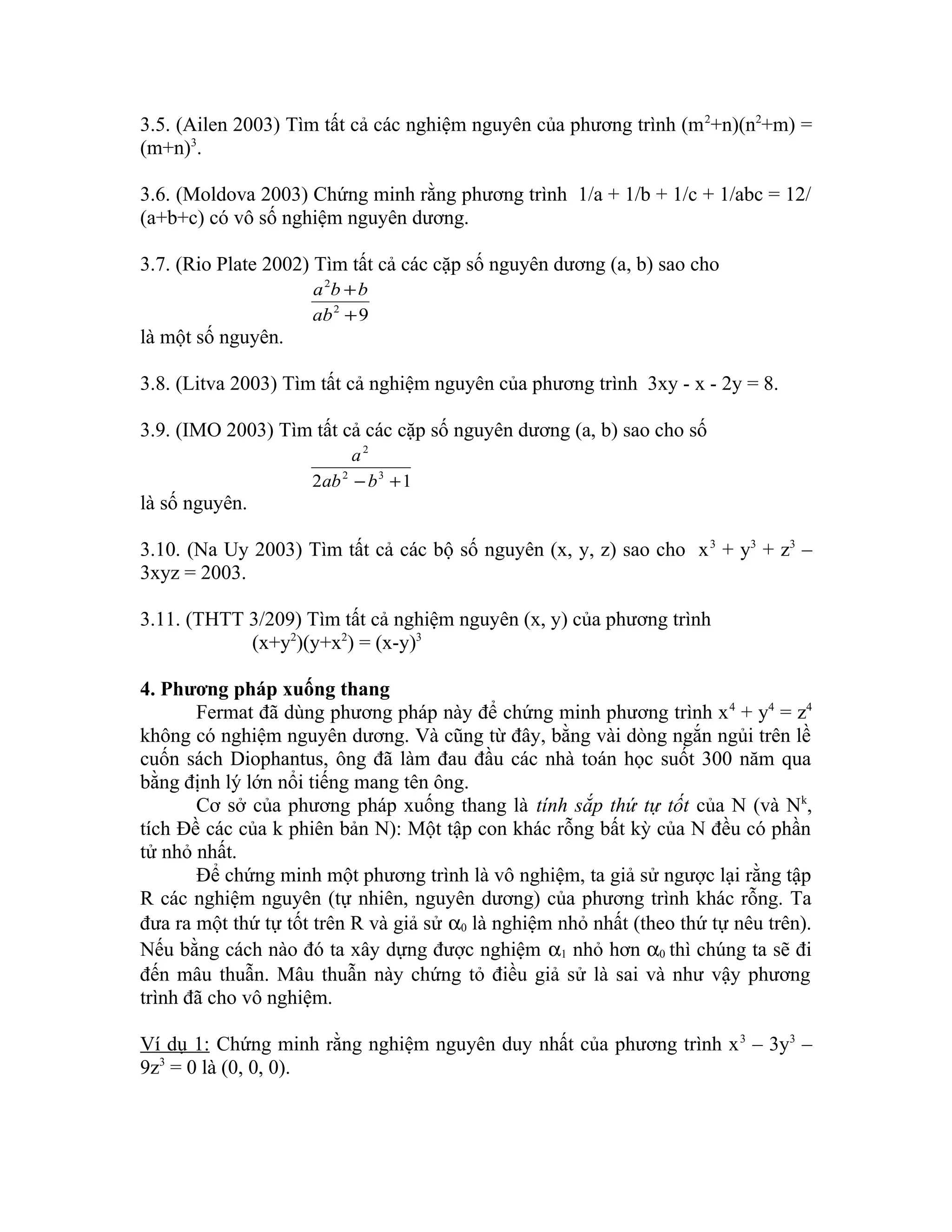 Diophantine equations Phương trình diophant | DOC