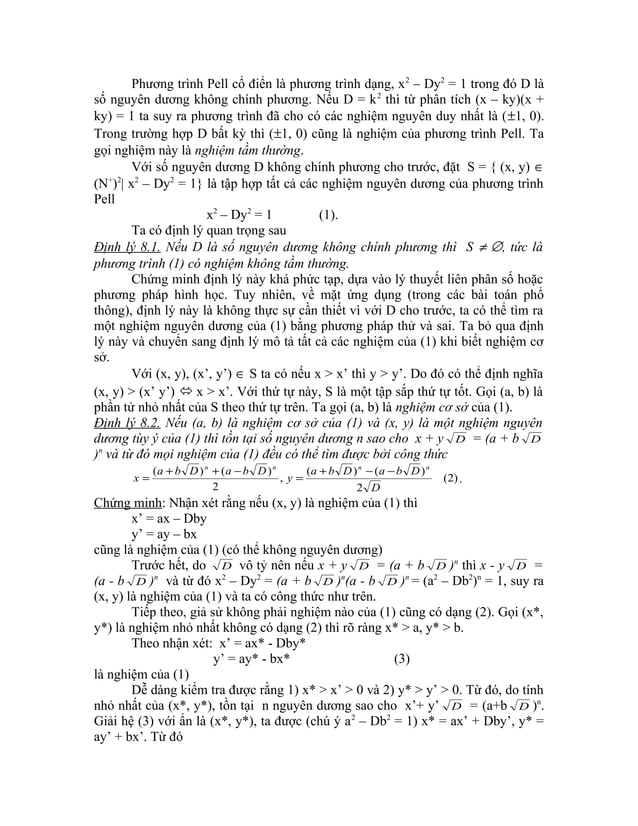 Diophantine equations Phương trình diophant | DOC