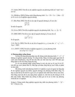 Diophantine equations Phương trình diophant | DOC