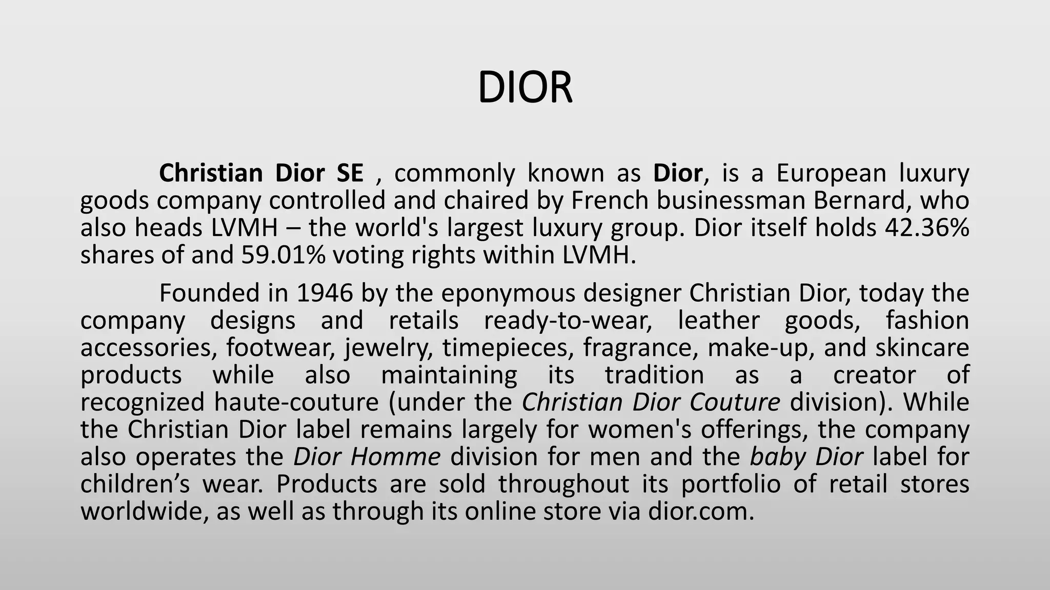 Dior | PPTX