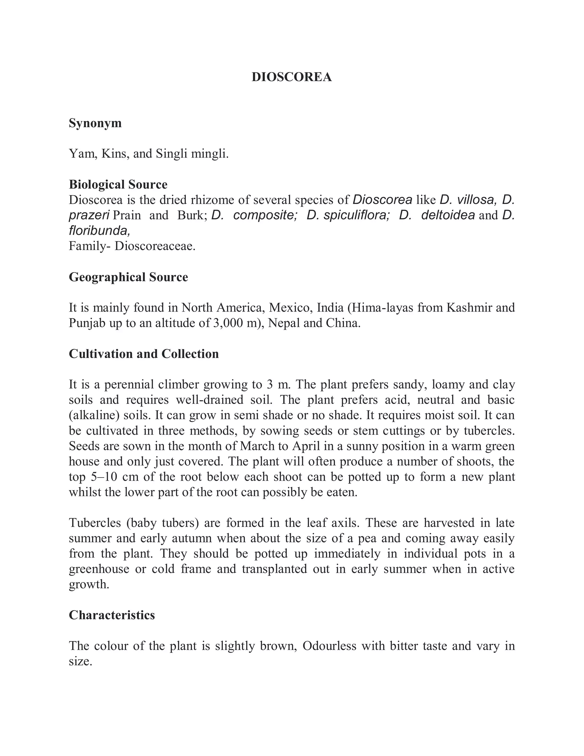 Dioscorea | PDF