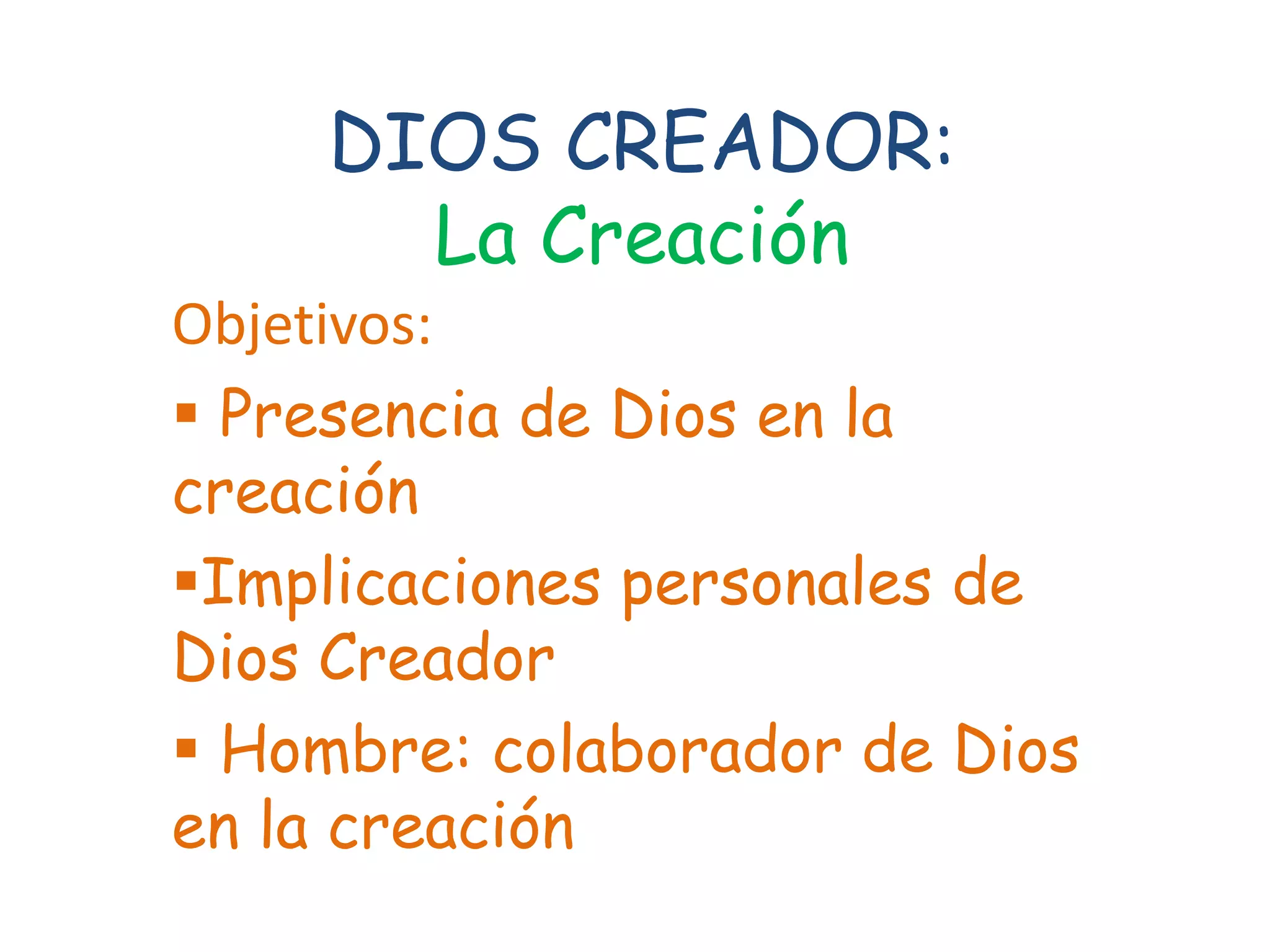Dios Creador | PPT
