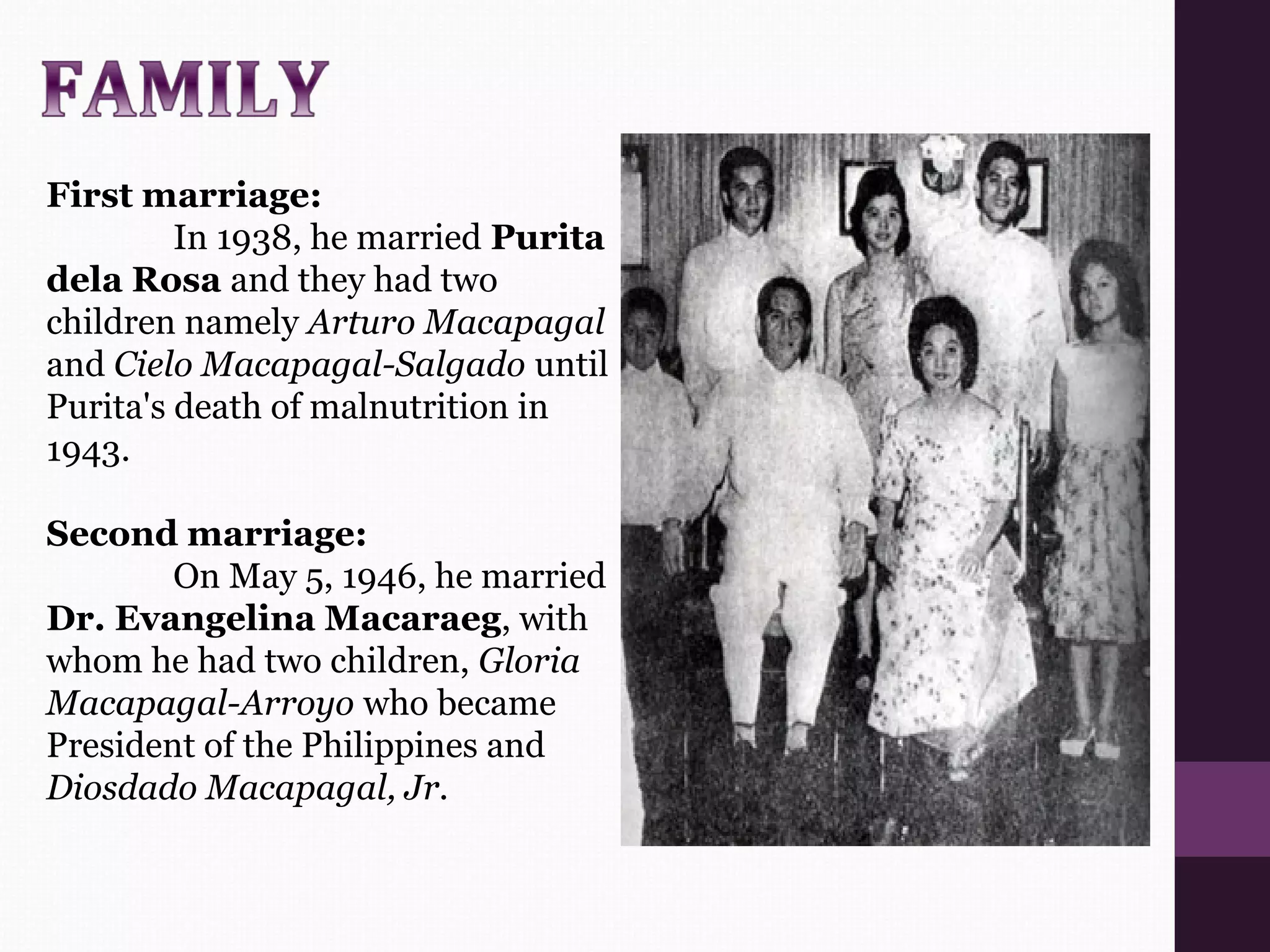 Diosdado Macapagal's Biography - PPT | PPT