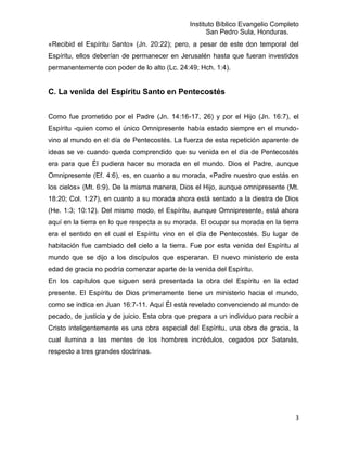Dios el espíritu santo, su advenimiento | PDF