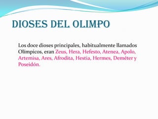 Dioses del olimpo | PPTX