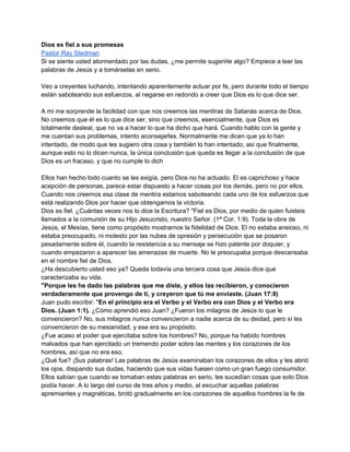 Dios esfiel a sus promesas | DOCX