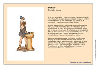 Dioses imponentes del olimpo creación literaria | PDF