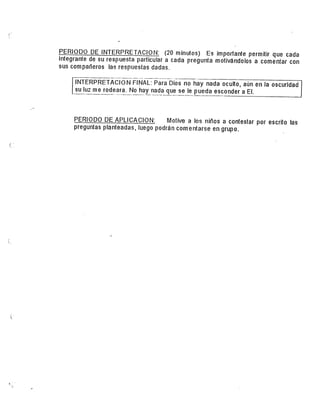 Estudios Biblicos para Ninos (7-11 anos) Dios me conoce (manual del facilitador | PDF