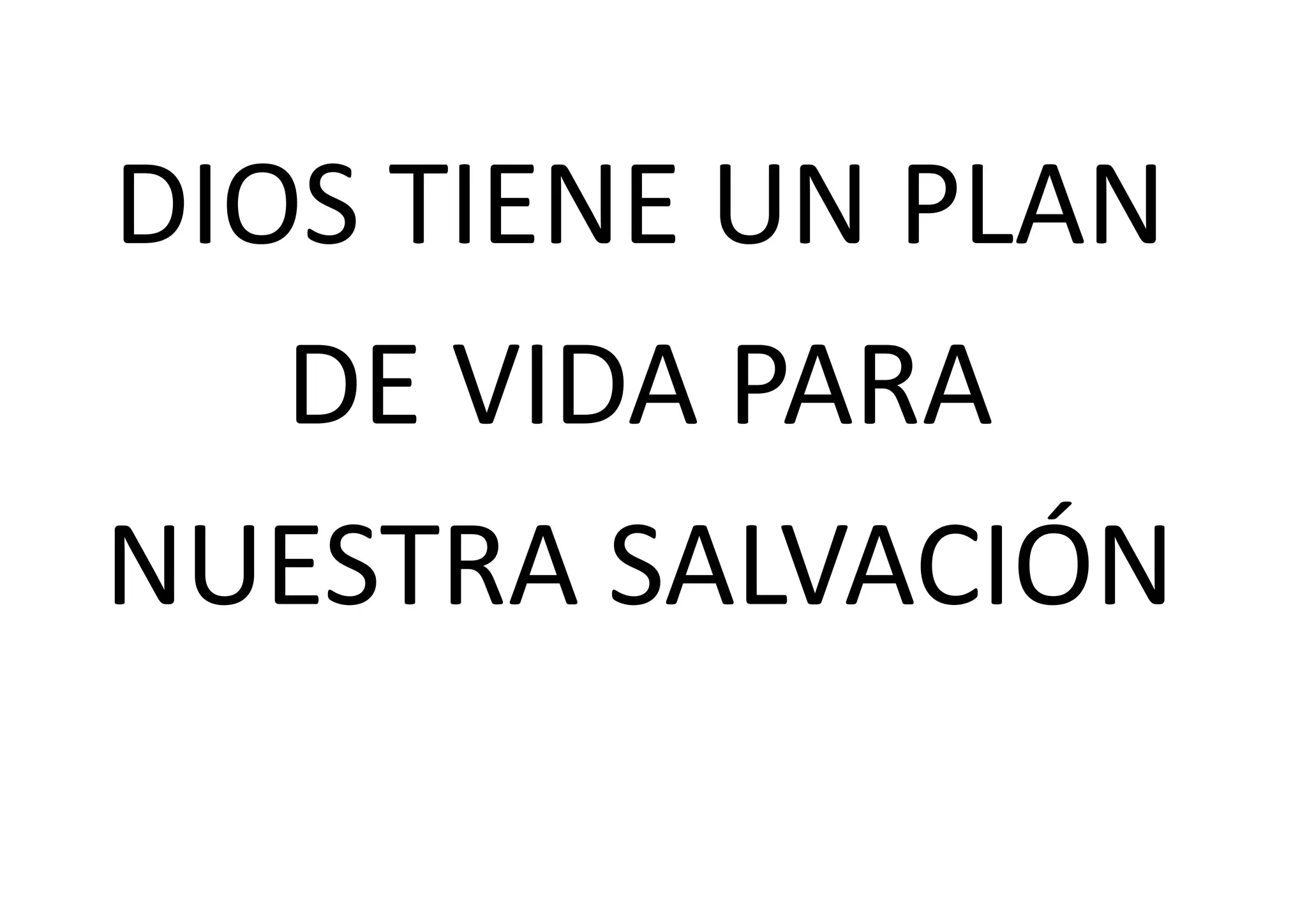 Dios tiene un plan de vida final | PDF