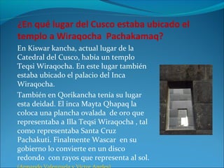 Dios wiraqocha de qanchis | PPT