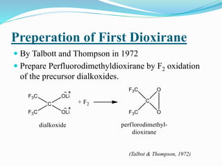 Dioxirane | PPTX | Chemistry | Science