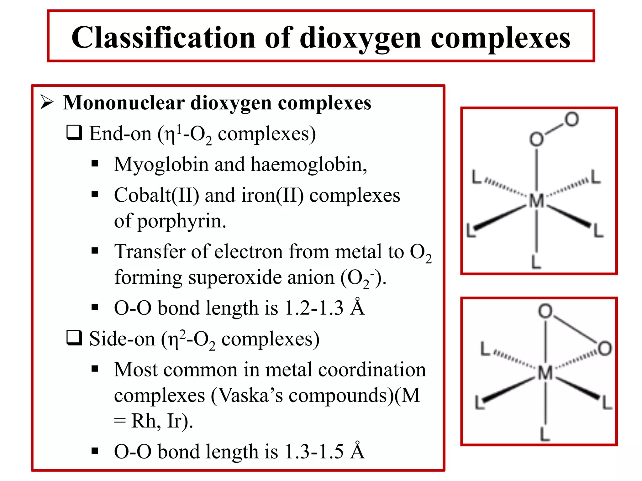 Dioxygen complexes, dioxygen as ligand | PPT