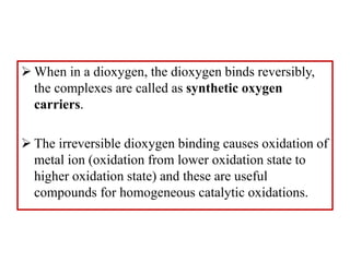 Dioxygen complexes, dioxygen as ligand | PPT