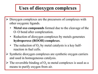 Dioxygen complexes, dioxygen as ligand | PPT
