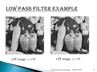 Frequency Domain Image Enhancement Techniques | PPT