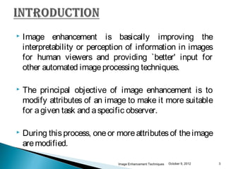 Frequency Domain Image Enhancement Techniques | PPT