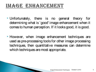Frequency Domain Image Enhancement Techniques | PPT