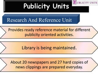 The Directorate of Information and Publicity | PPTX