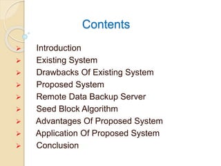 seed block algorithm | PPT