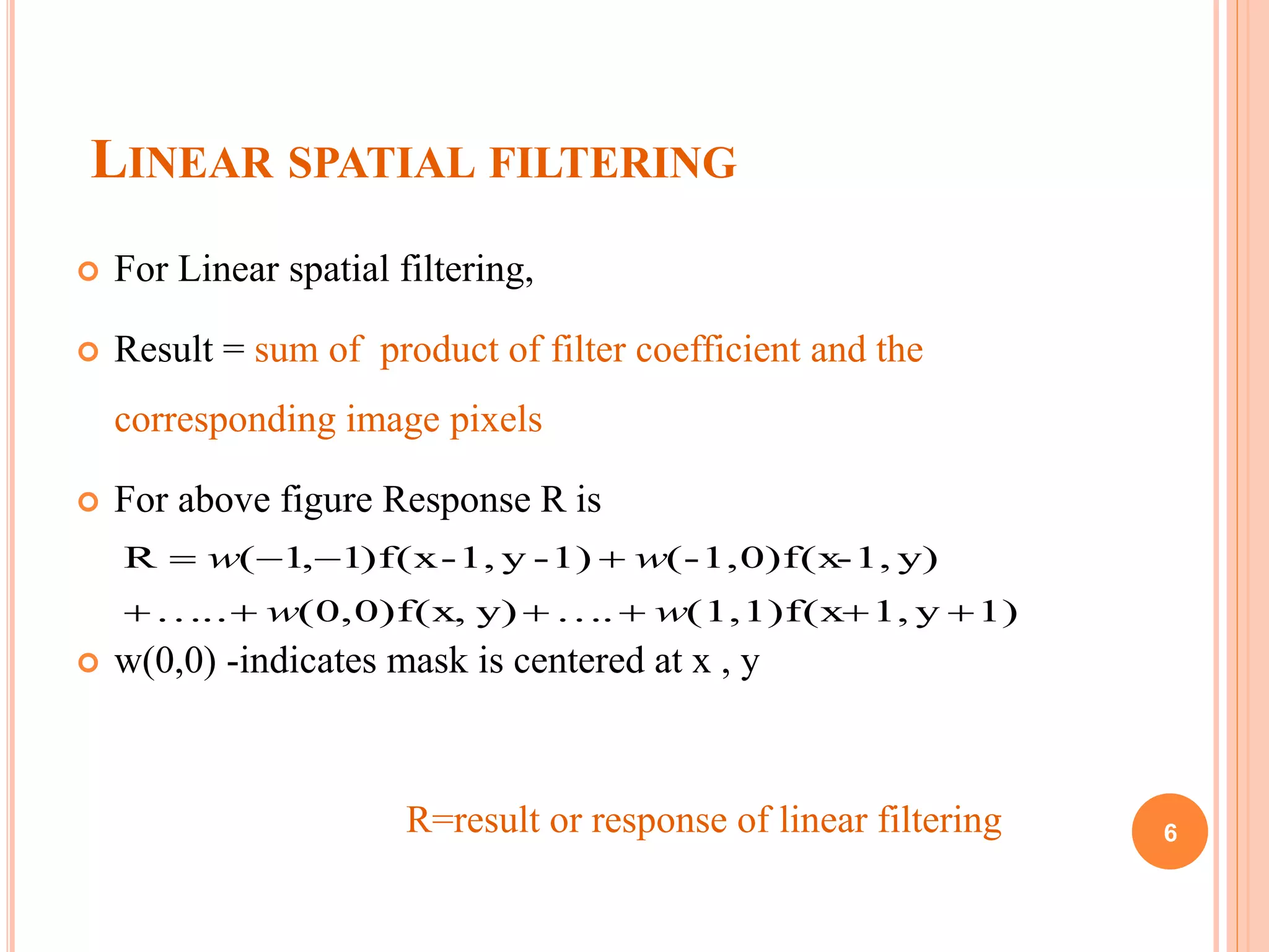 Image filtering in Digital image processing | PPTX