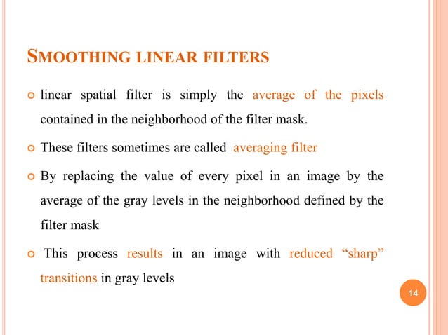 Image filtering in Digital image processing | PPTX