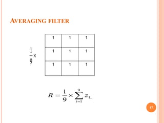 Image filtering in Digital image processing | PPTX