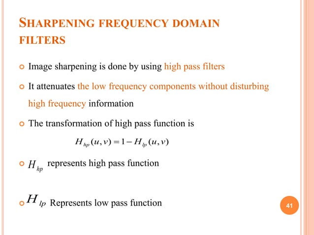 Image filtering in Digital image processing | PPTX