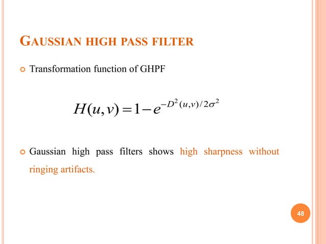 Image filtering in Digital image processing | PPTX