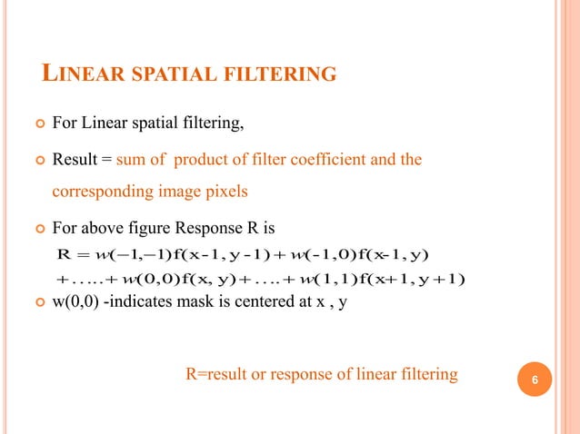 Image filtering in Digital image processing | PPTX