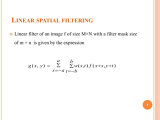 Image filtering in Digital image processing | PPTX