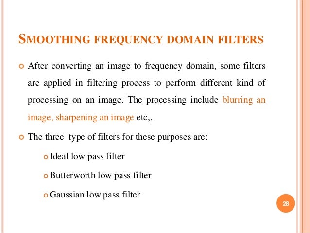Image filtering in Digital image processing
