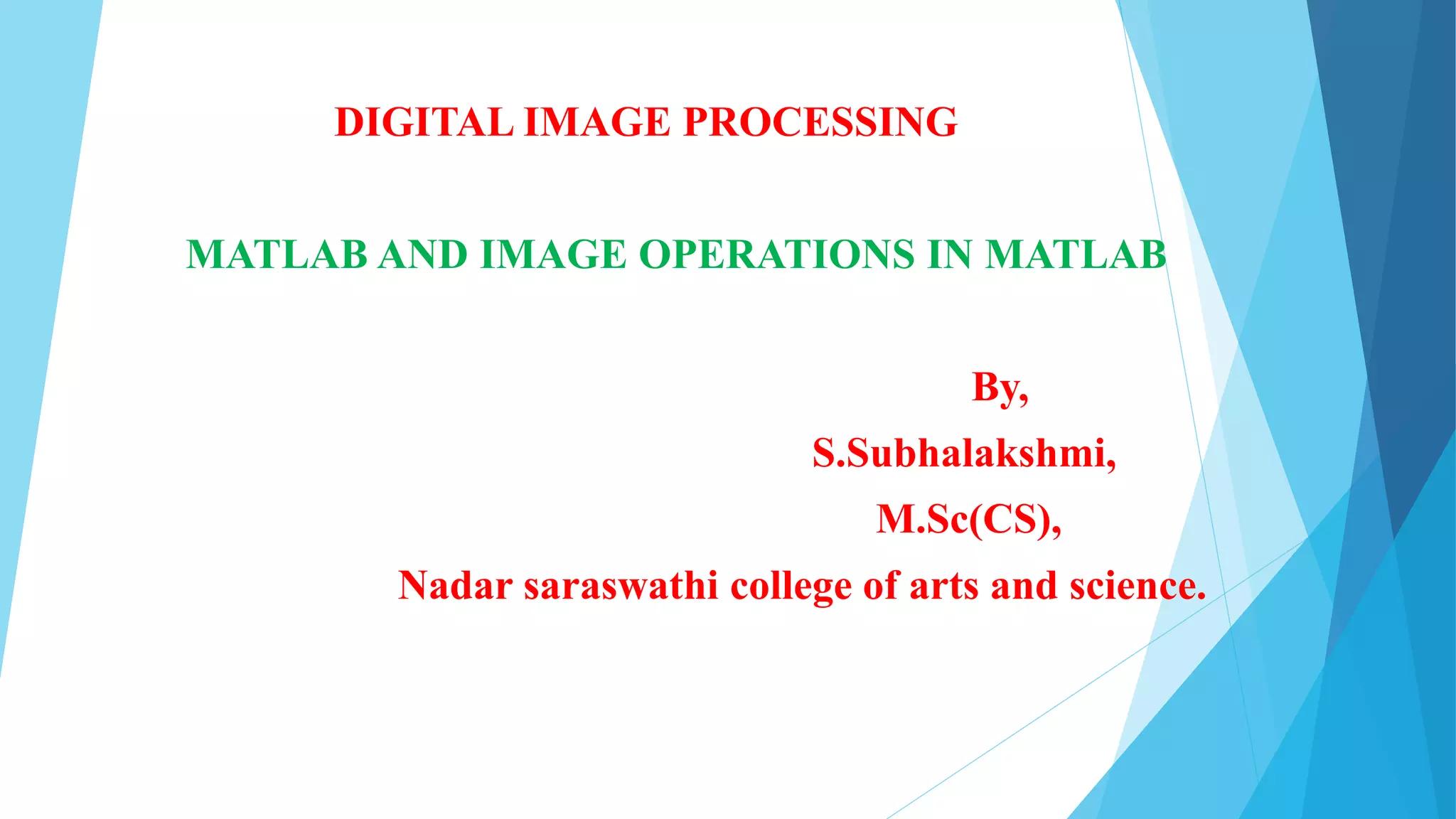 Digital image processing | PPT