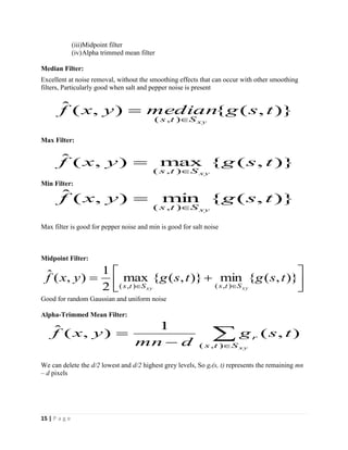DIP - Image Restoration | PDF