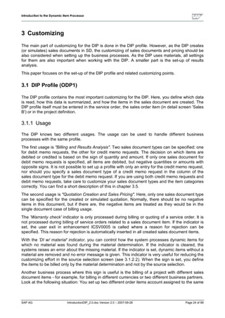 Dip profiles-documentation | PDF