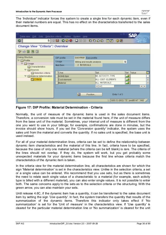 Dip profiles-documentation