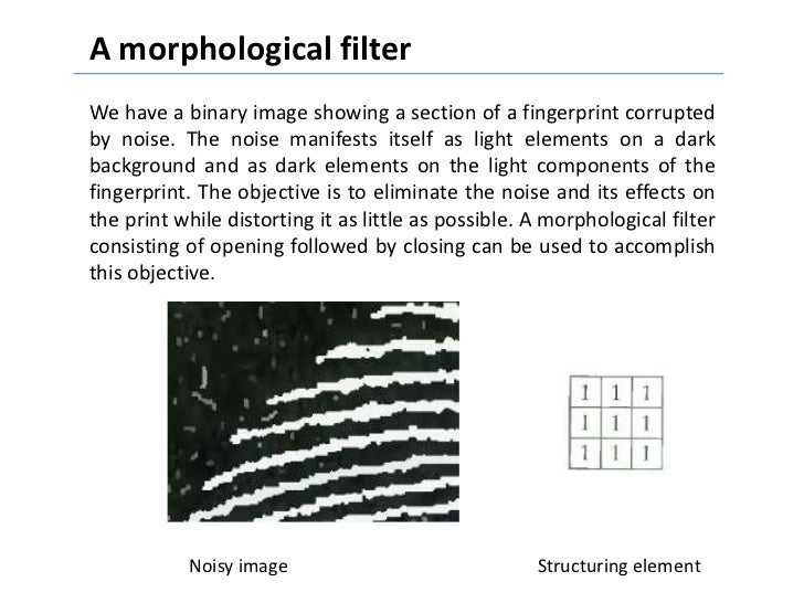 Morphological Image Processing 