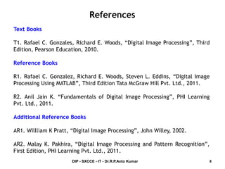 Digital Image Processing - Course Description | PPTX