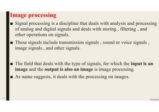 Basics of digital signal and image processing | PPTX