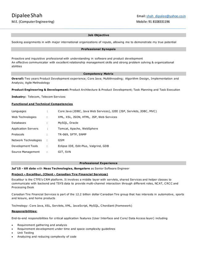 Dipalee Shah Resume | PDF