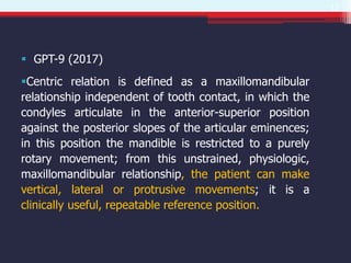 horizontal jaw relation in complete denture | PPTX