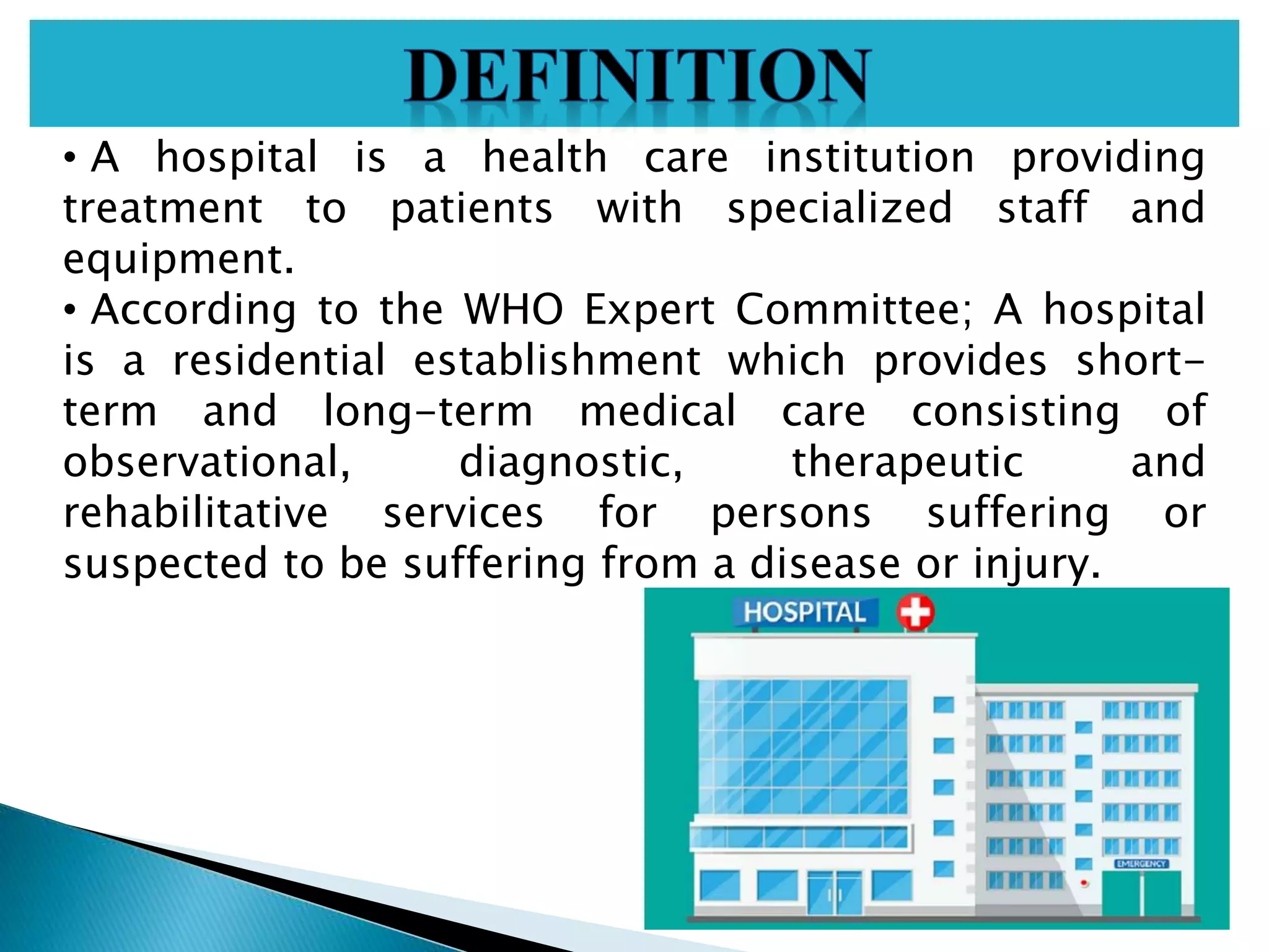 Hospital and it's organization by Dipali Trivedi | PPTX