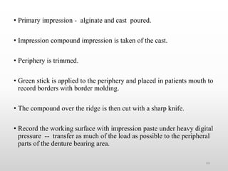 theories of impression making in complete denture | PPTX