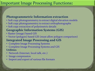Digital Image Processing and gis software systems | PDF