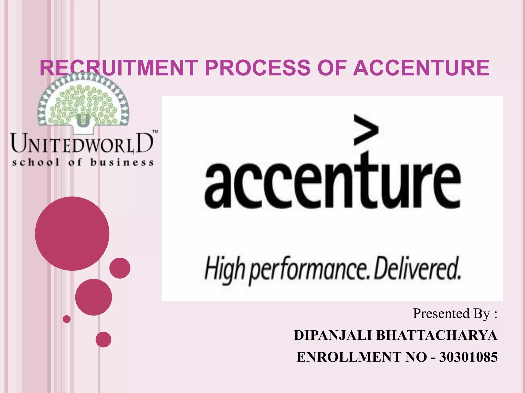 Recruitment process of Accenture | PPTX