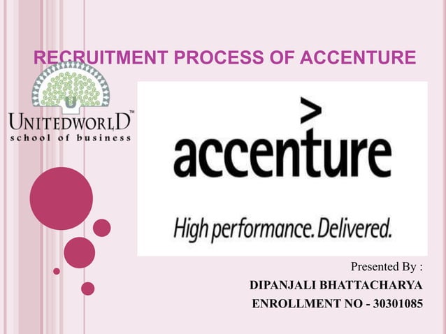 Recruitment process of Accenture | PPTX