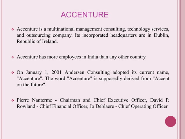 Recruitment process of Accenture | PPTX